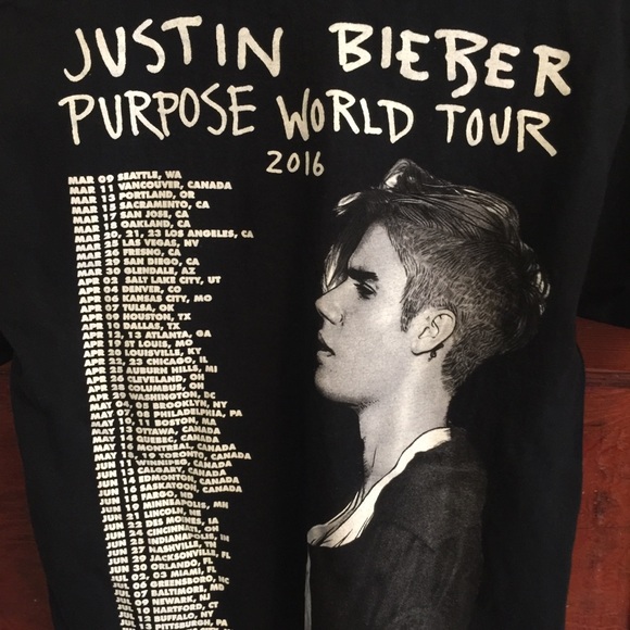 Gildan | Shirts & Tops | Justin Bieber Purpose World Tour 26 Tshirt ...